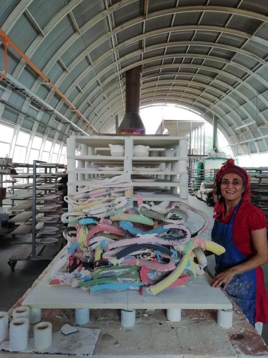 Ghada Amer continues her clay work in another residence at Cerámica ...